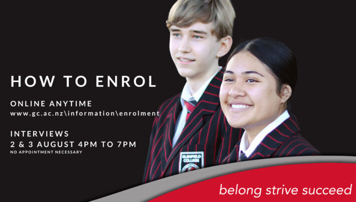 How to enrol – Glenfield College